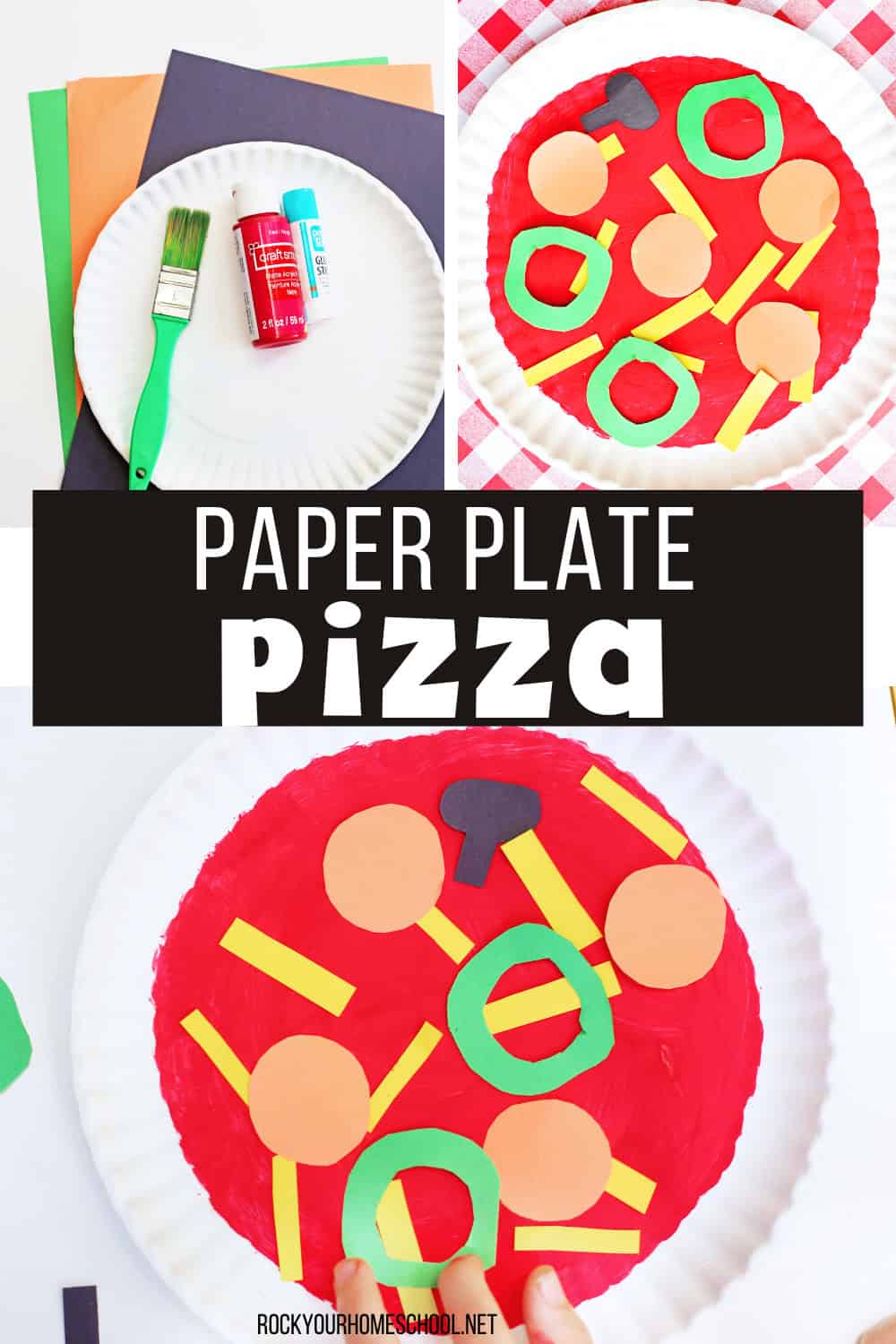 Paper Plate Pizza Craft: How to Make with Kids (Free Template)- Rock ...