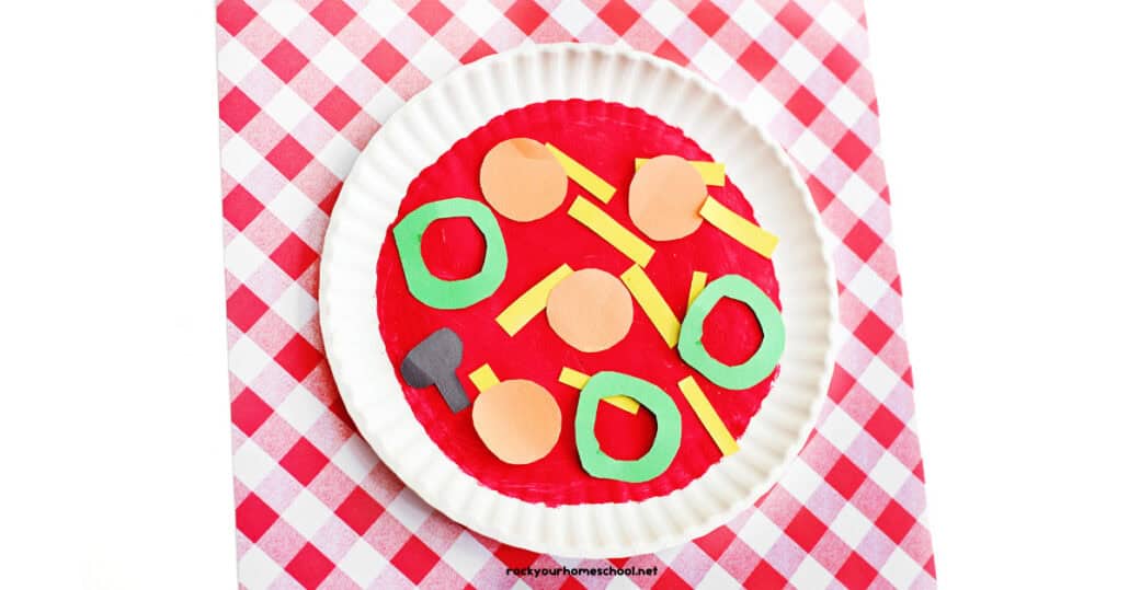 Paper Plate Pizza Craft: How to Make with Kids (Free Template)- Rock ...