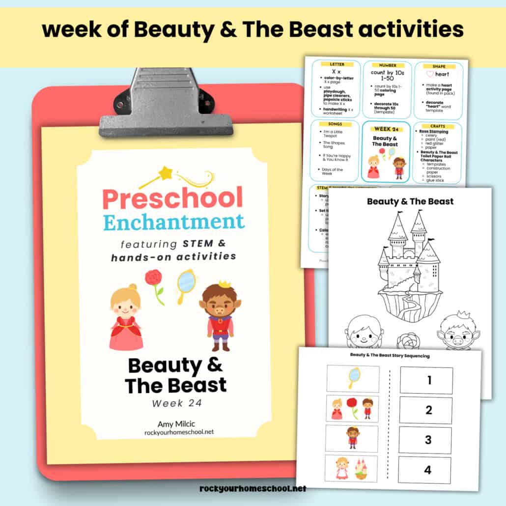 Preschool Enchantment Week 24: Beauty and the Beast - Rock Your Homeschool
