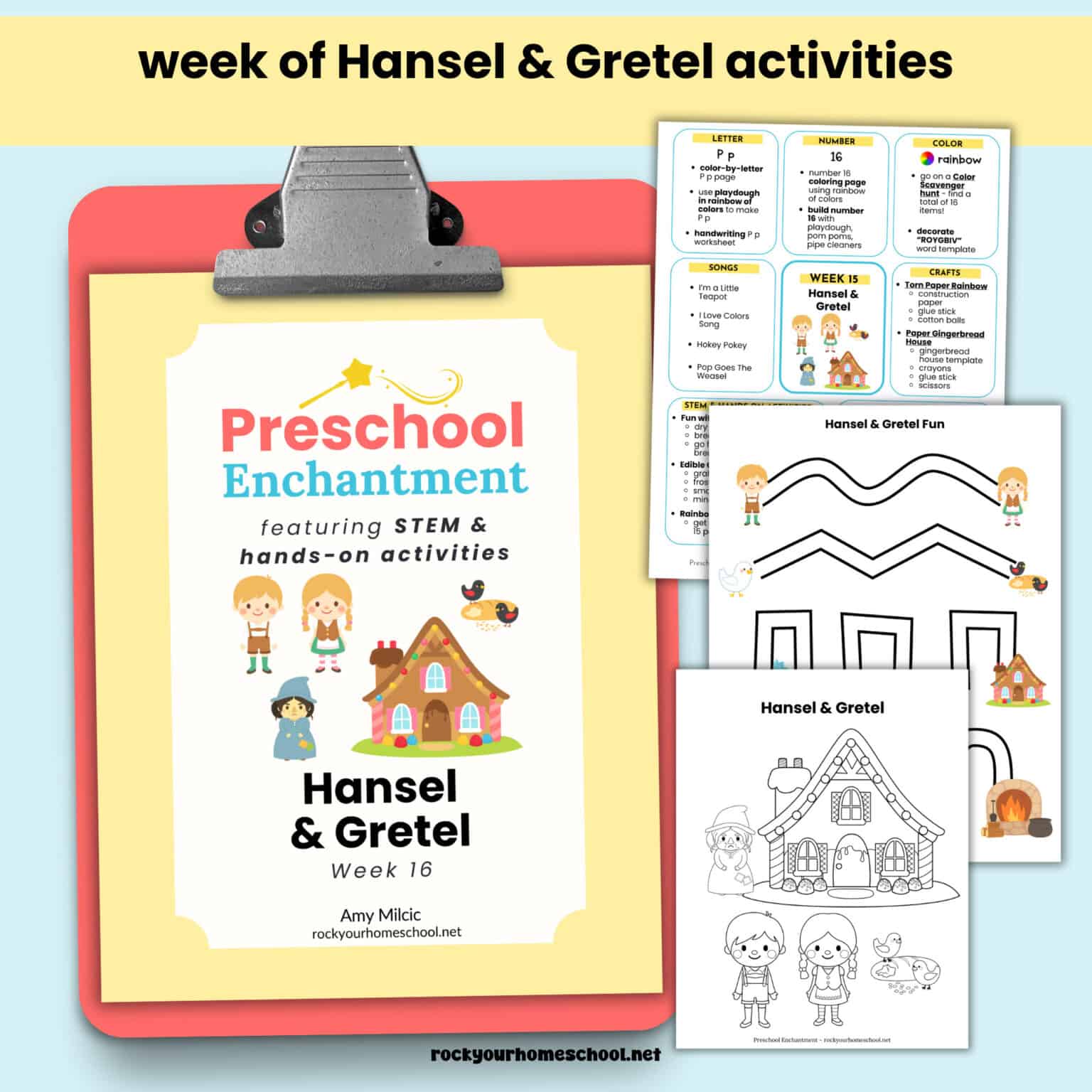 Preschool Enchantment Week 16: Hansel and Gretel - Rock Your Homeschool
