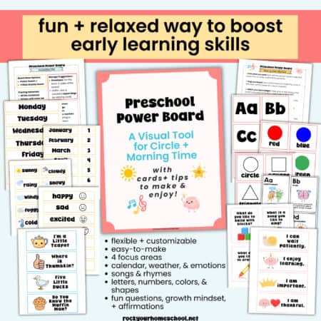 Homeschool Preschool Circle Time with A DIY Power Board - Rock Your ...