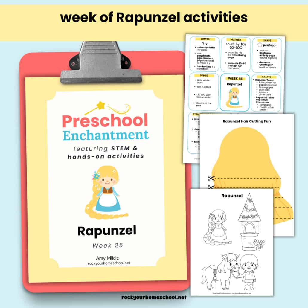 Preschool Enchantment Week 25: Rapunzel - Rock Your Homeschool