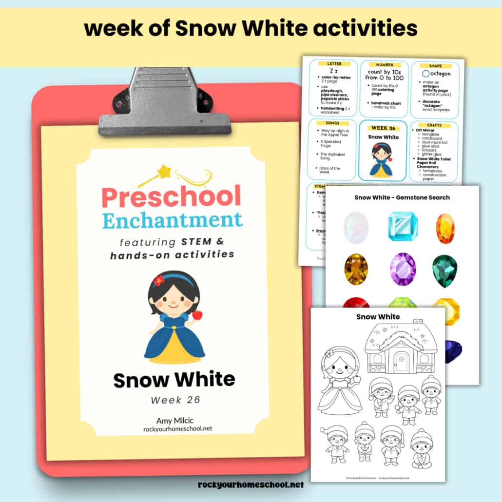 Preschool Enchantment Week 26: Snow White - Rock Your Homeschool