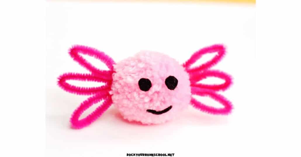 Axolotl Craft for Kids: How to Make with Pom Poms- Rock Your Homeschool