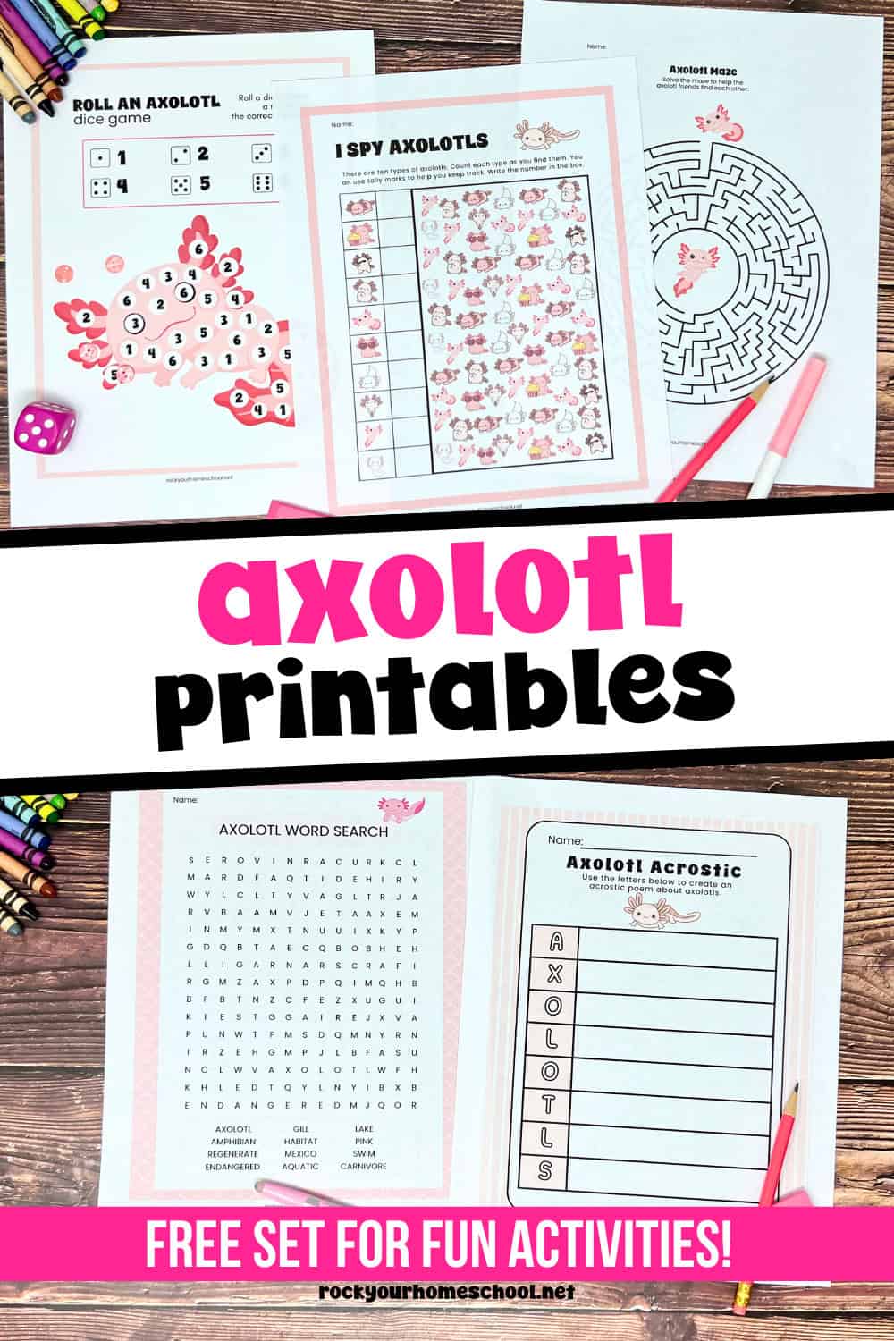 Axolotl Printables: How to Enjoy These Fun Activities (Free)- Rock Your ...