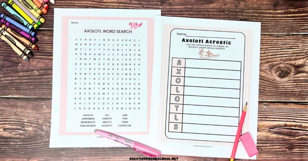 Axolotl Printables: How to Enjoy These Fun Activities (Free)- Rock Your ...