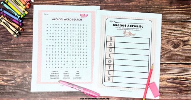 Axolotl Printables: How to Enjoy These Fun Activities (Free)- Rock Your ...