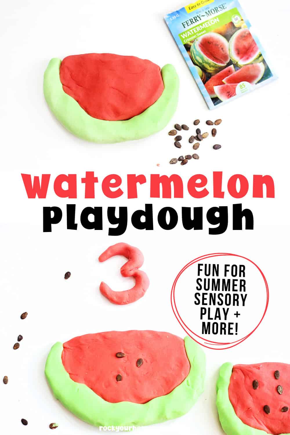 Watermelon Playdough: How to Make and Ideas to Enjoy - Rock Your Homeschool