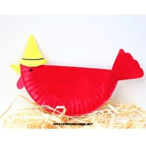 Little Red Hen Craft: How to Make with Paper Plate- Rock Your Homeschool