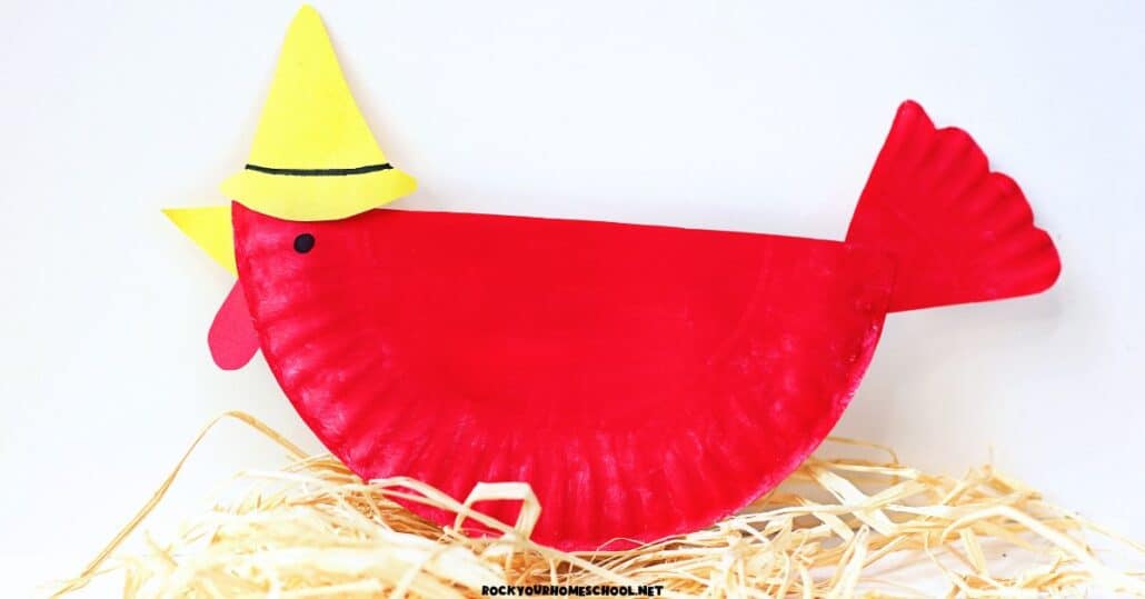 Little Red Hen Craft: How to Make with Paper Plate- Rock Your Homeschool
