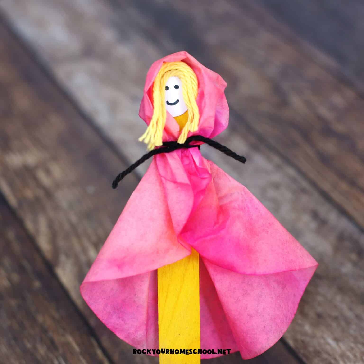 Little Red Riding Hood Craft: How to Make with a Coffee Filter- Rock ...