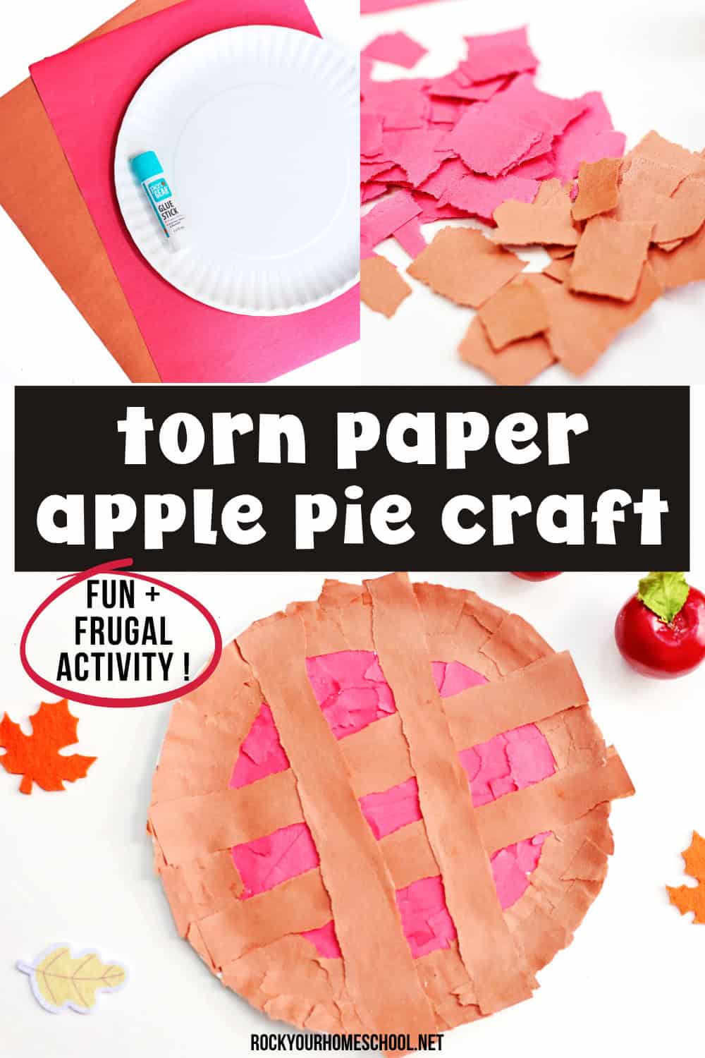 Apple Pie Craft: How to Make with a Paper Plate - Rock Your Homeschool