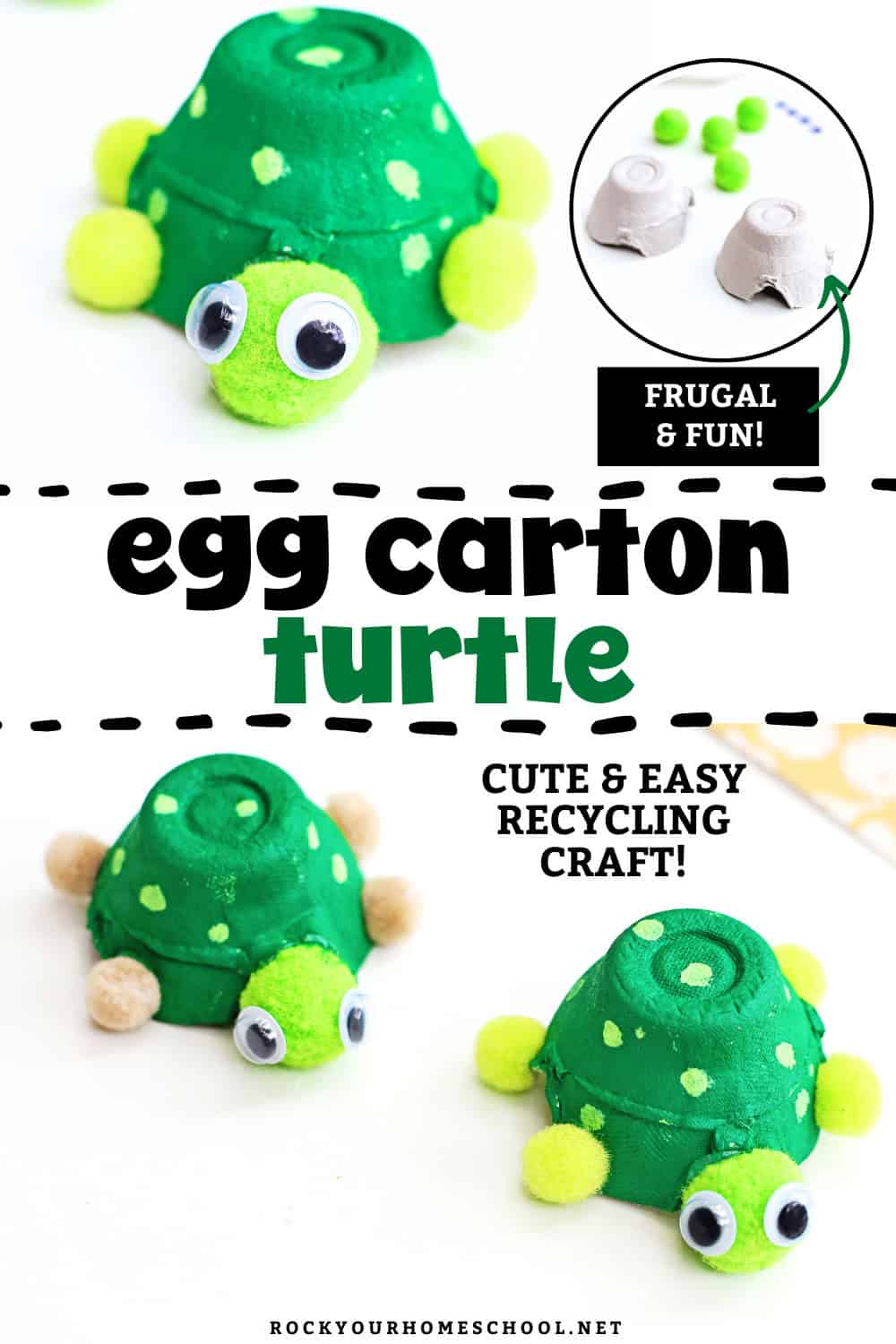 Egg Carton Turtle Craft: How to Make This Cute Project- Rock Your ...