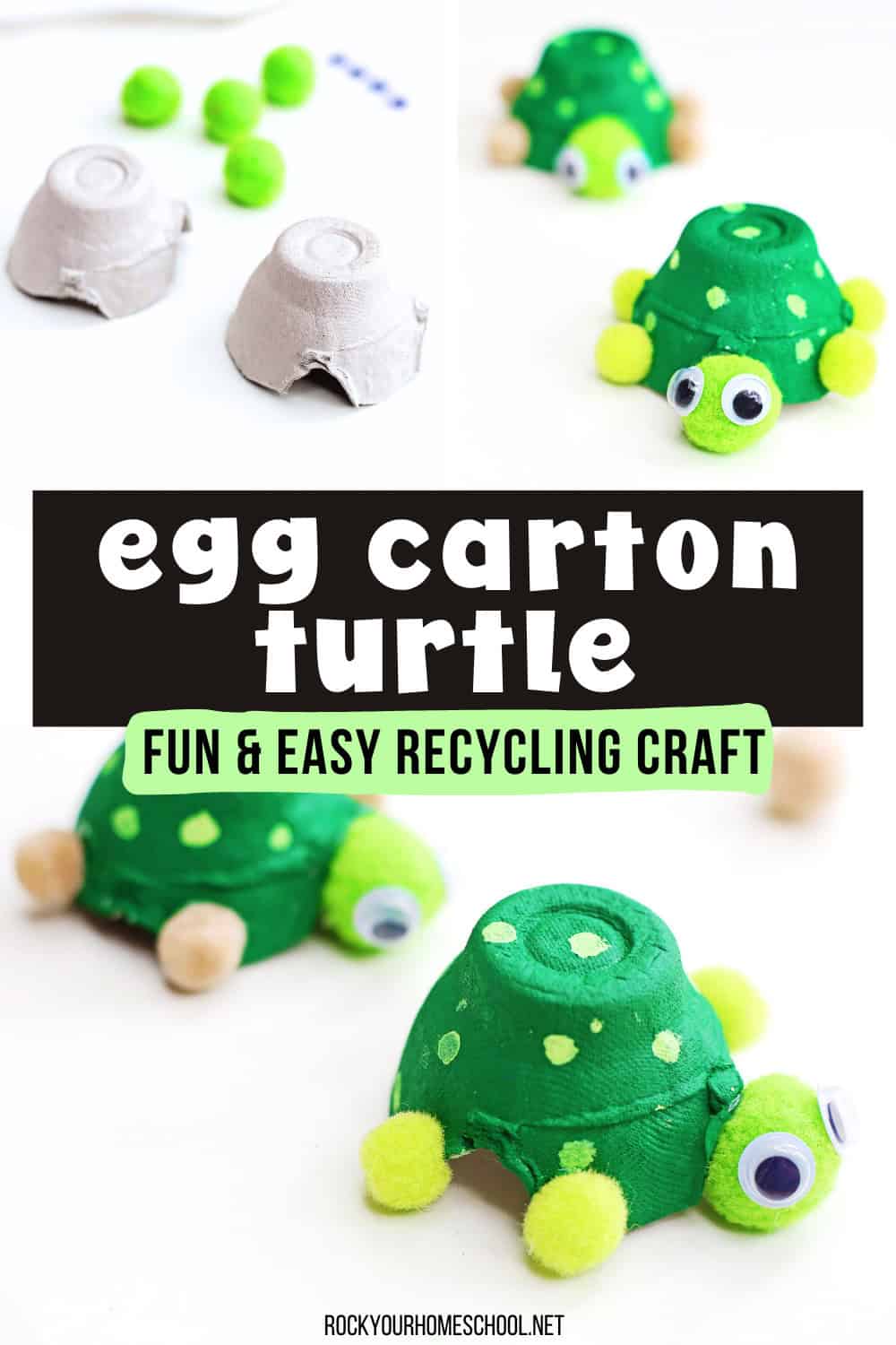 Egg Carton Turtle Craft: How to Make This Cute Project- Rock Your ...