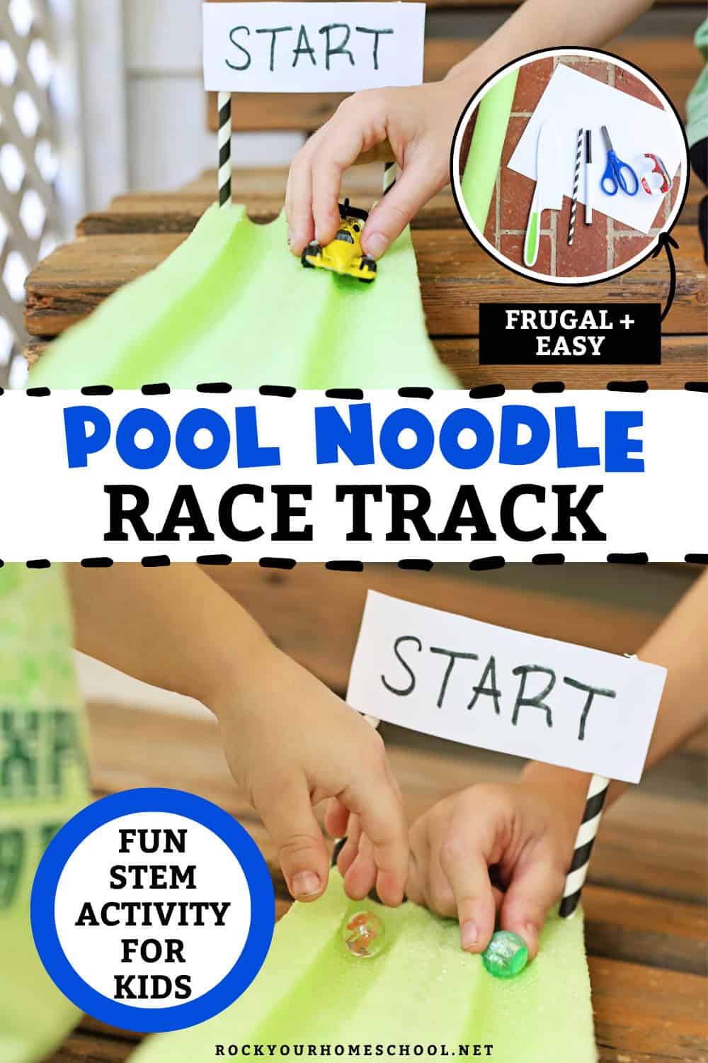 Pool Noodle Race Track: How to Make for Frugal STEM Activity- Rock Your ...