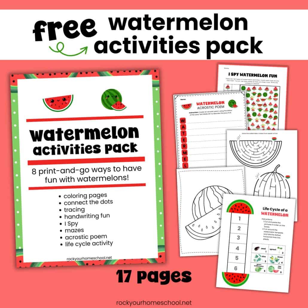 Watermelon Activities Pack - Rock Your Homeschool