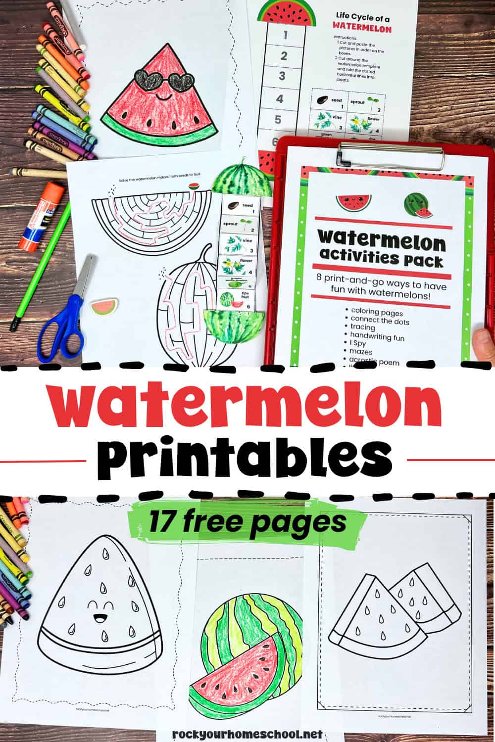 Watermelon Printables with Fun Activities for Kids (Free) - Rock Your ...