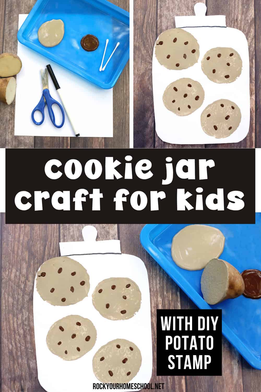 Cookie Jar Craft: How To Make With A Potato Stamp- Rock Your Homeschool