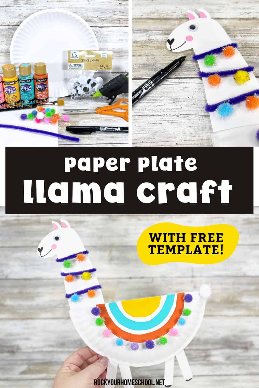 Llama Craft For Kids: How To Make With Paper Plate [Free]- Rock Your ...