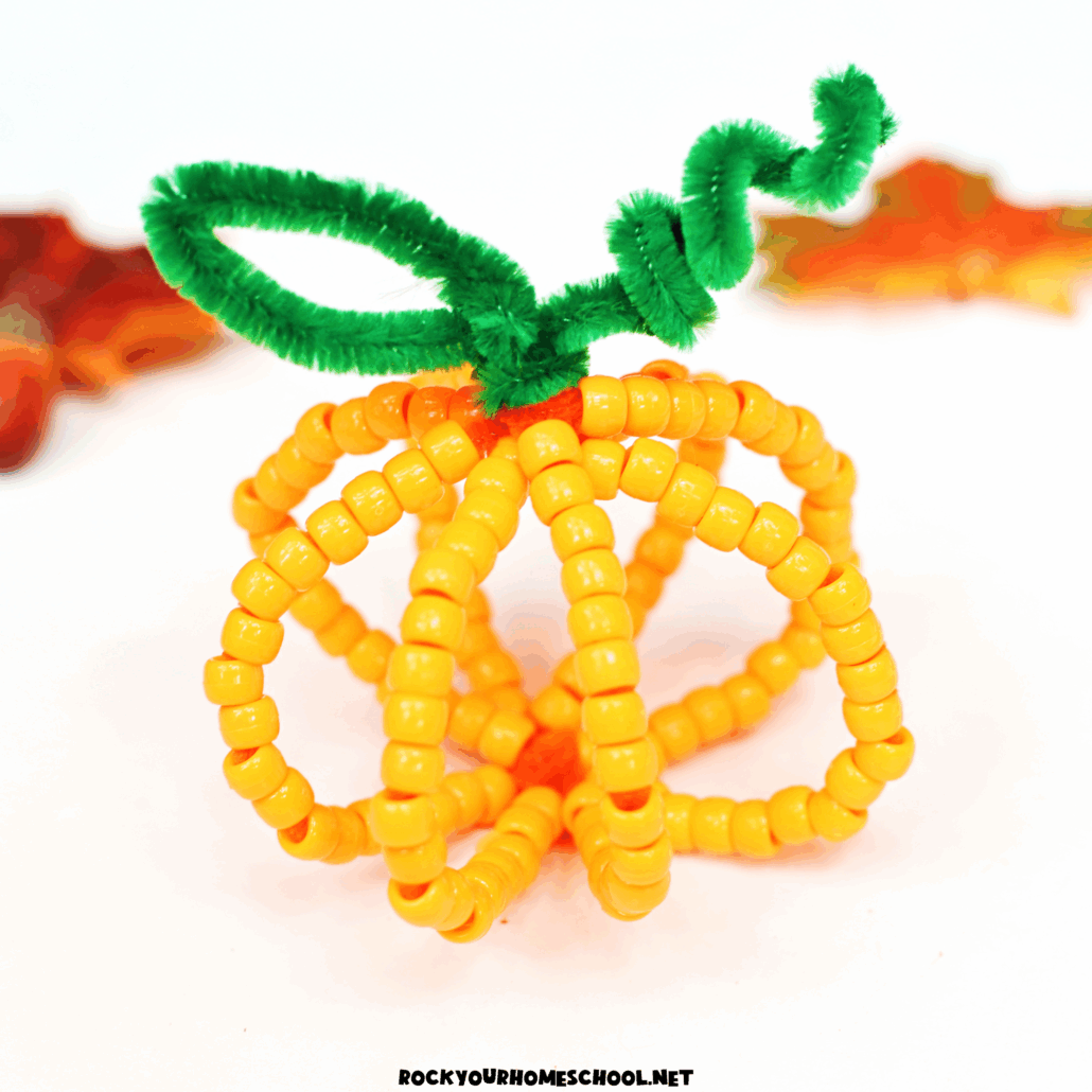 Pipe Cleaner Pumpkins: How to Make with Beads - Rock Your Homeschool