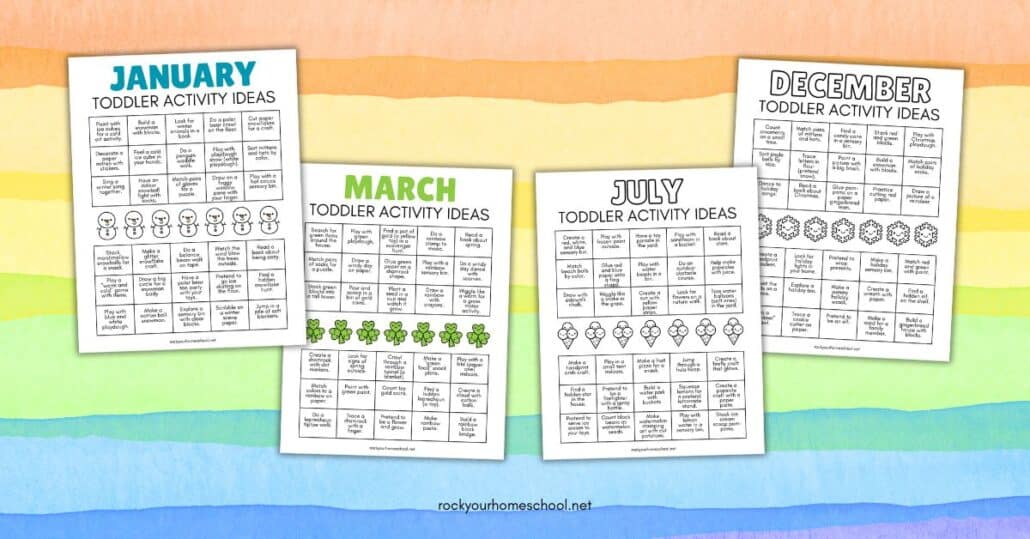 Toddler Activity Ideas For A Year Of Fun | Free Calendar + Checklist ...