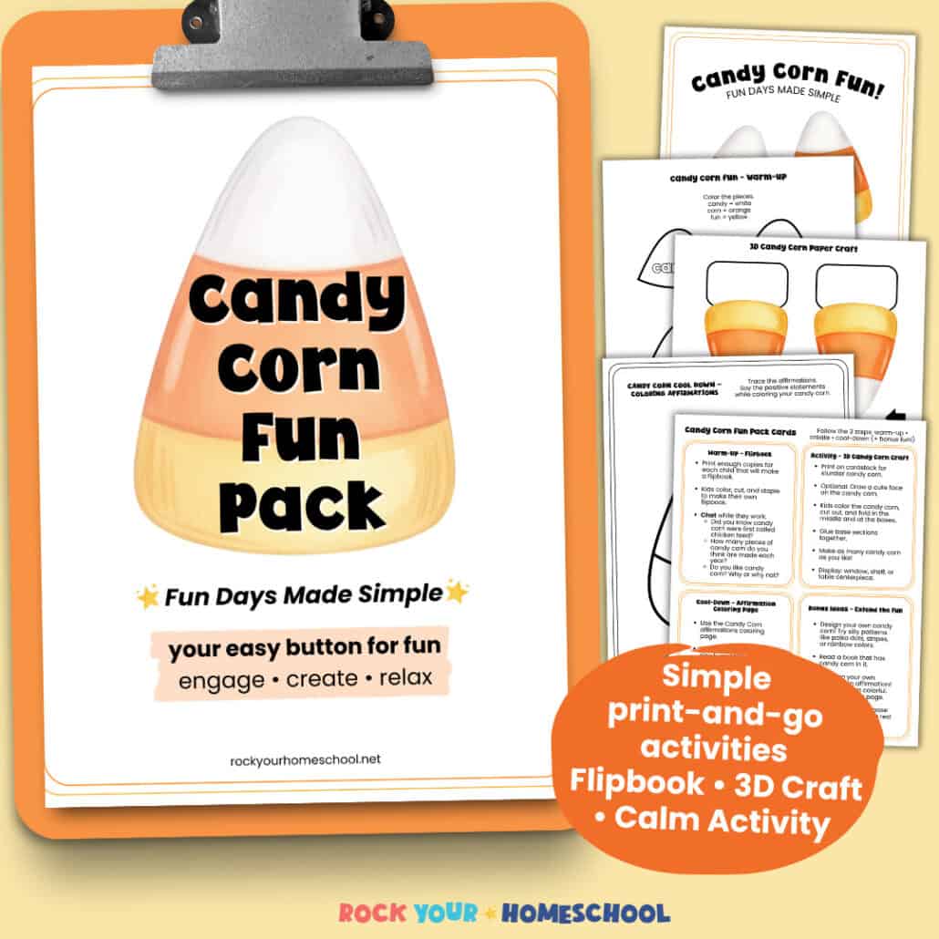 Candy Corn Activities for Kids (Free Printables and Crafts)- Rock Your ...