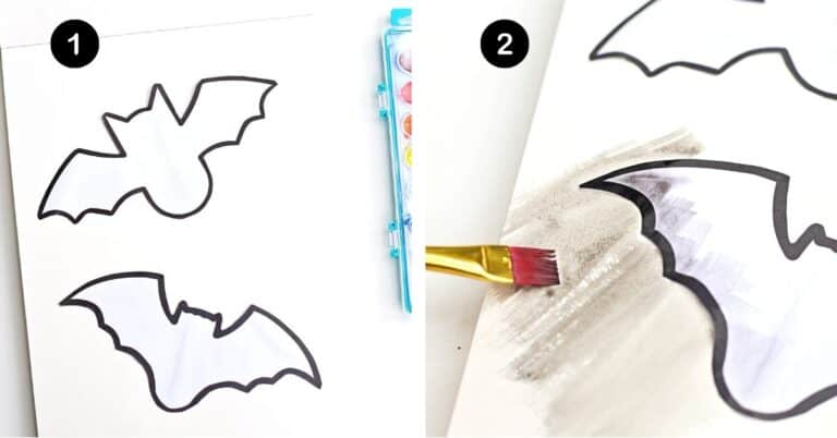 Simple Bat Silhouette Craft For Halloween Fun [Free Template]- Rock ...