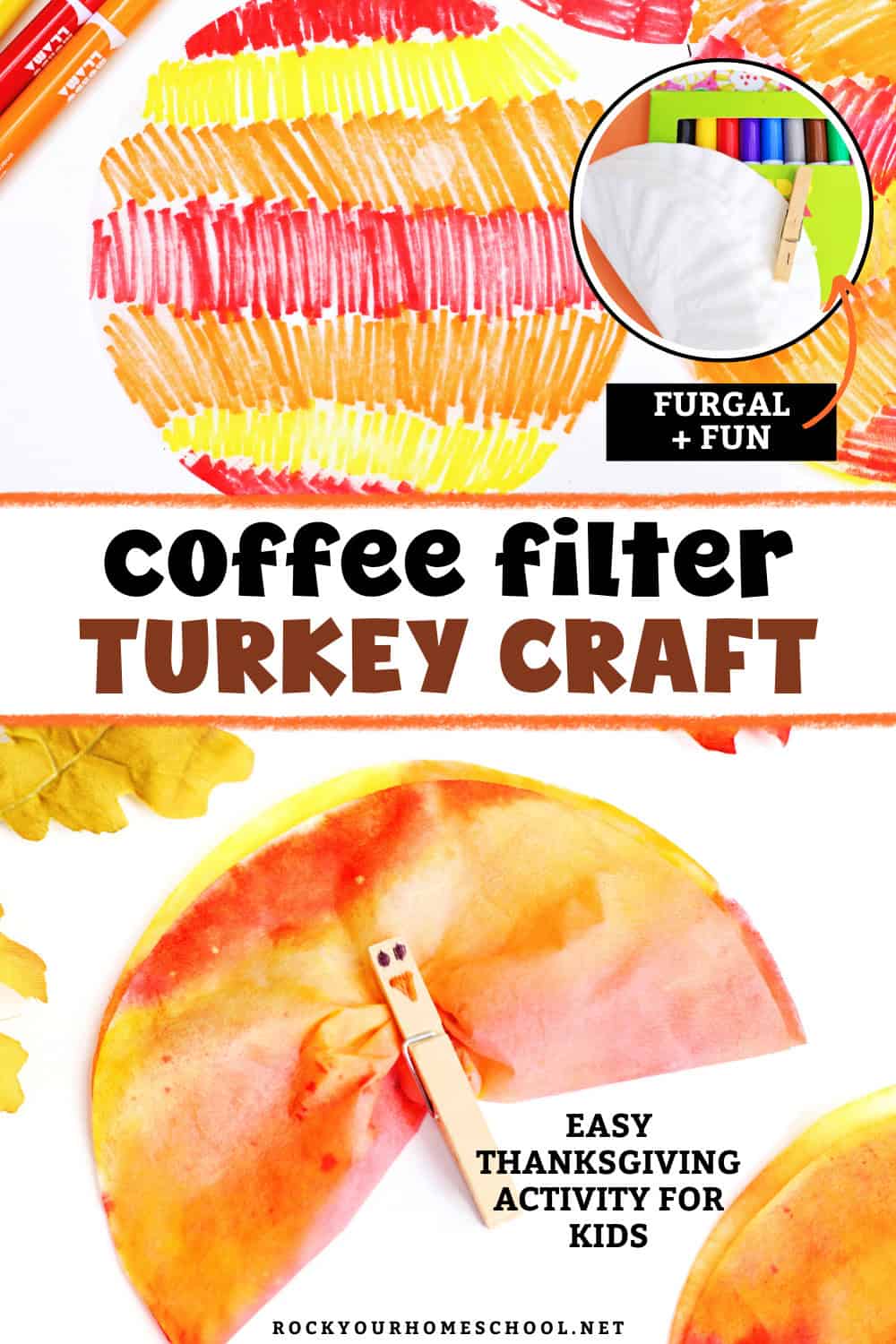 Easy And Frugal Coffee Filter Turkey Craft For Kids- Rock Your Homeschool