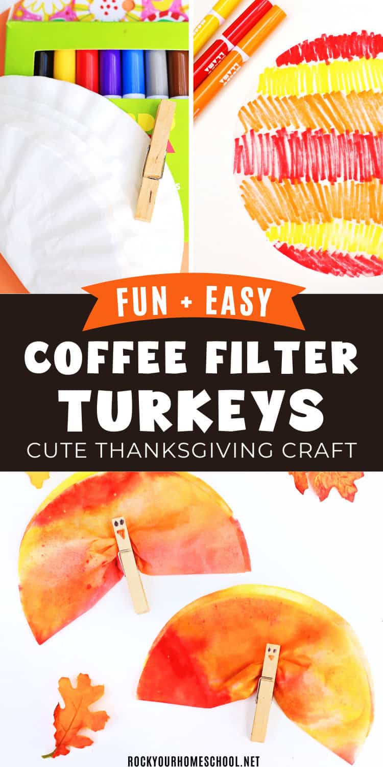 Easy And Frugal Coffee Filter Turkey Craft For Kids- Rock Your Homeschool