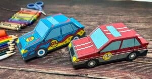 3D Paper Car Craft For Color by Number Fun (Free Set) - Rock Your ...