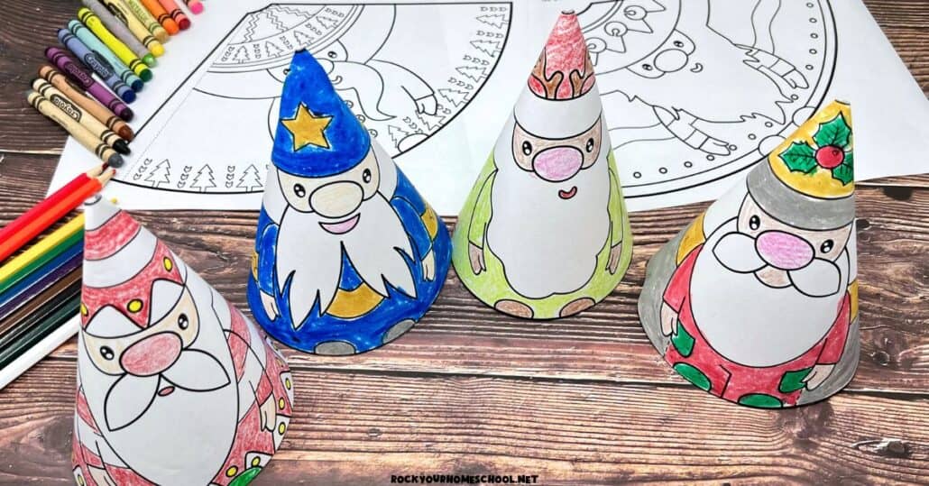 8 Free Christmas Gnome Cones For Easy Holiday Crafts- Rock Your Homeschool