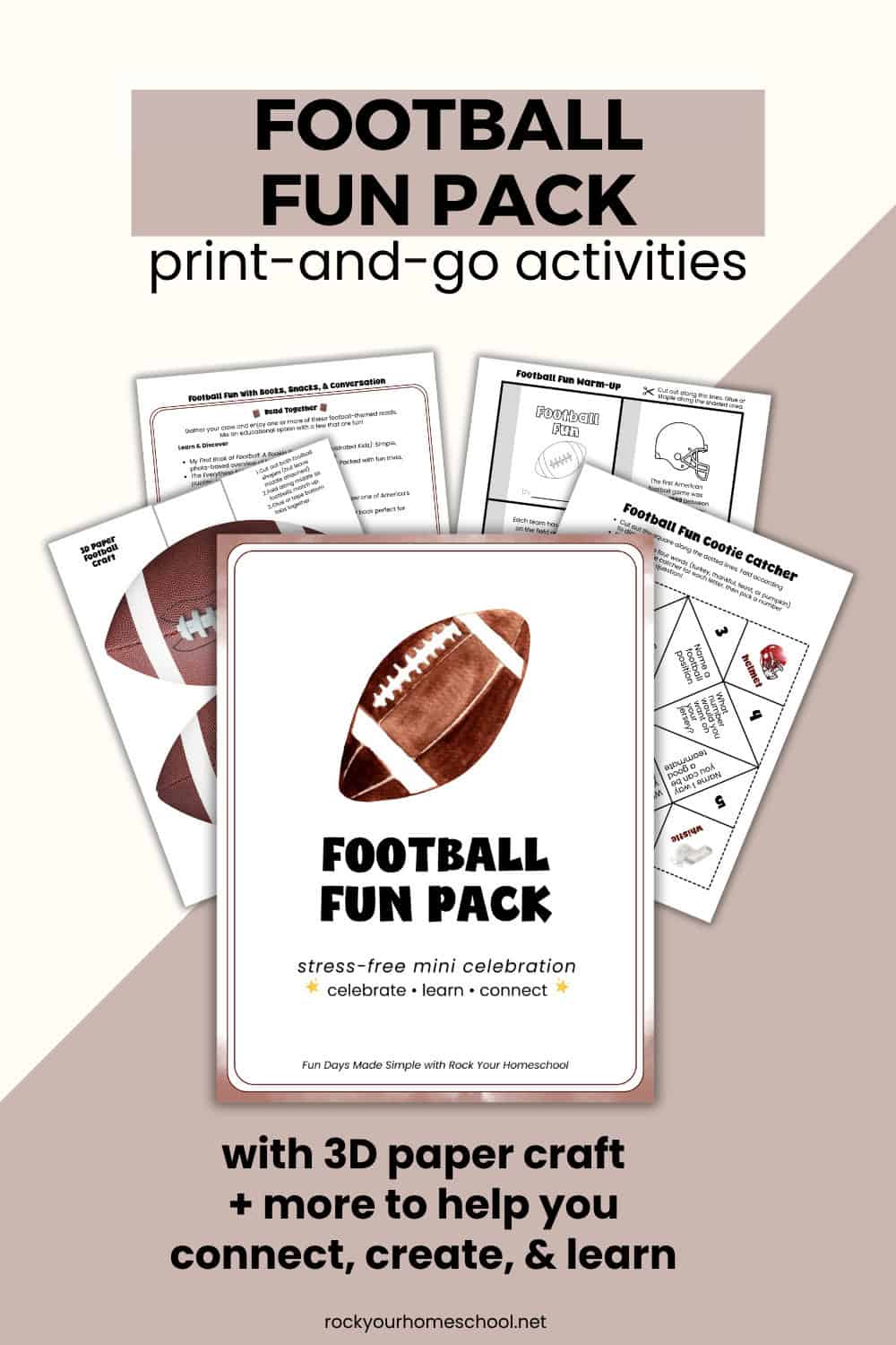 Football Fun Pack for Kids- Rock Your Homeschool