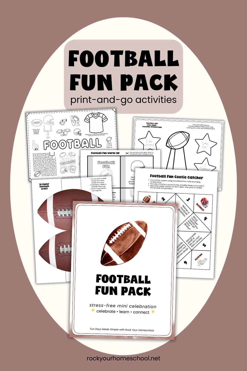 Football Fun Pack for Kids- Rock Your Homeschool
