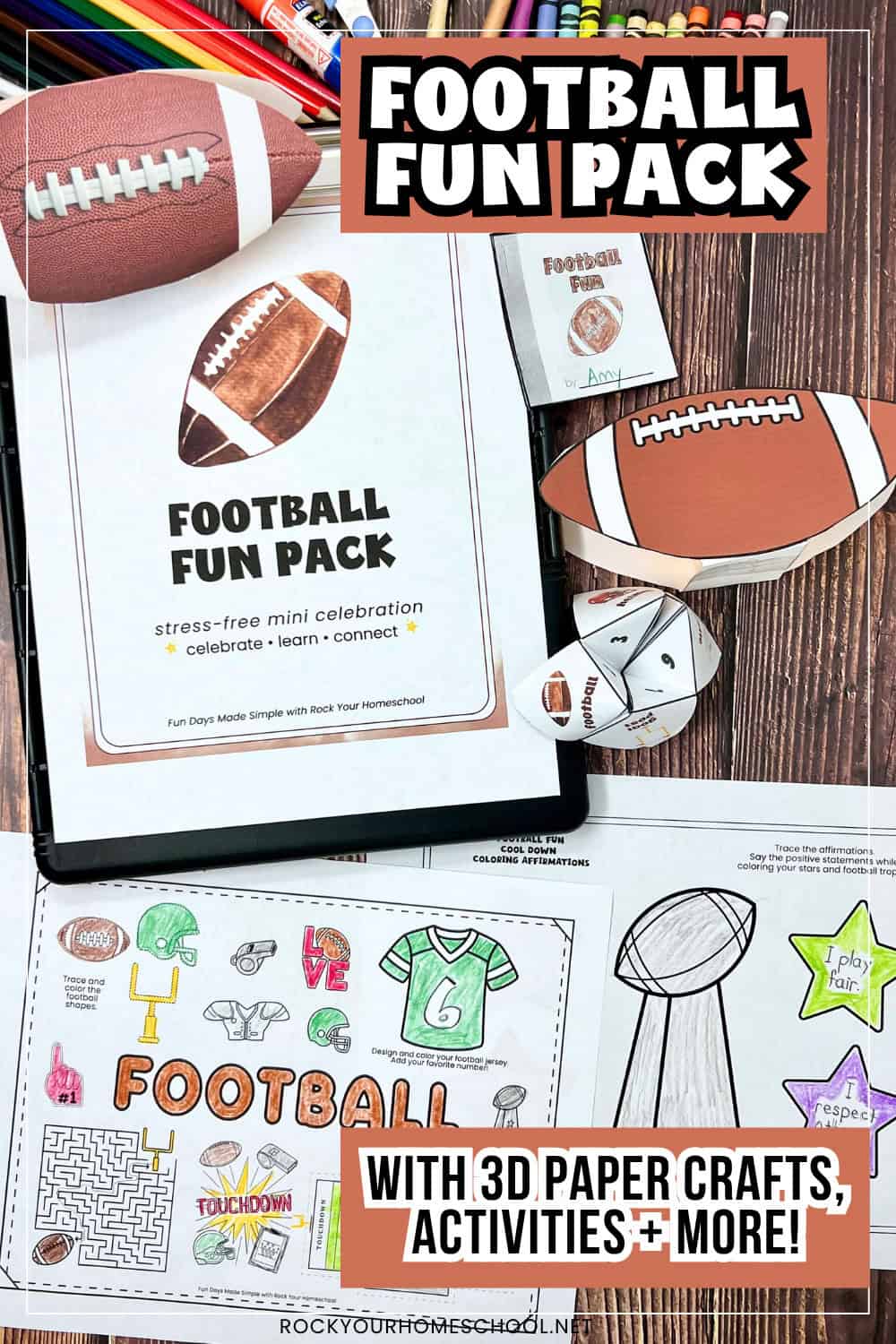 Football Fun Pack for Kids- Rock Your Homeschool
