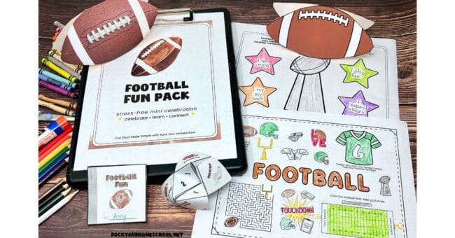 Football Fun Pack for Kids- Rock Your Homeschool