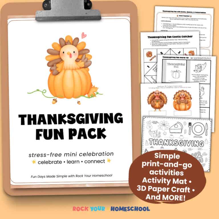Thanksgiving Fun Pack- Rock Your Homeschool