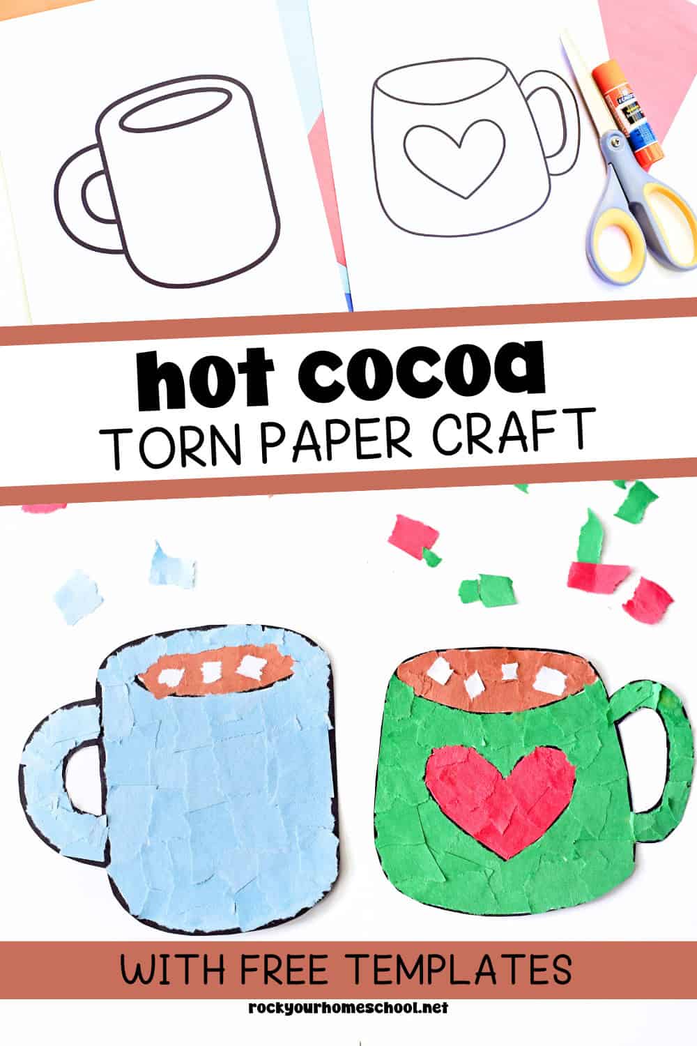 Hot Cocoa Craft for Kids with Free Mug Templates- Rock Your Homeschool