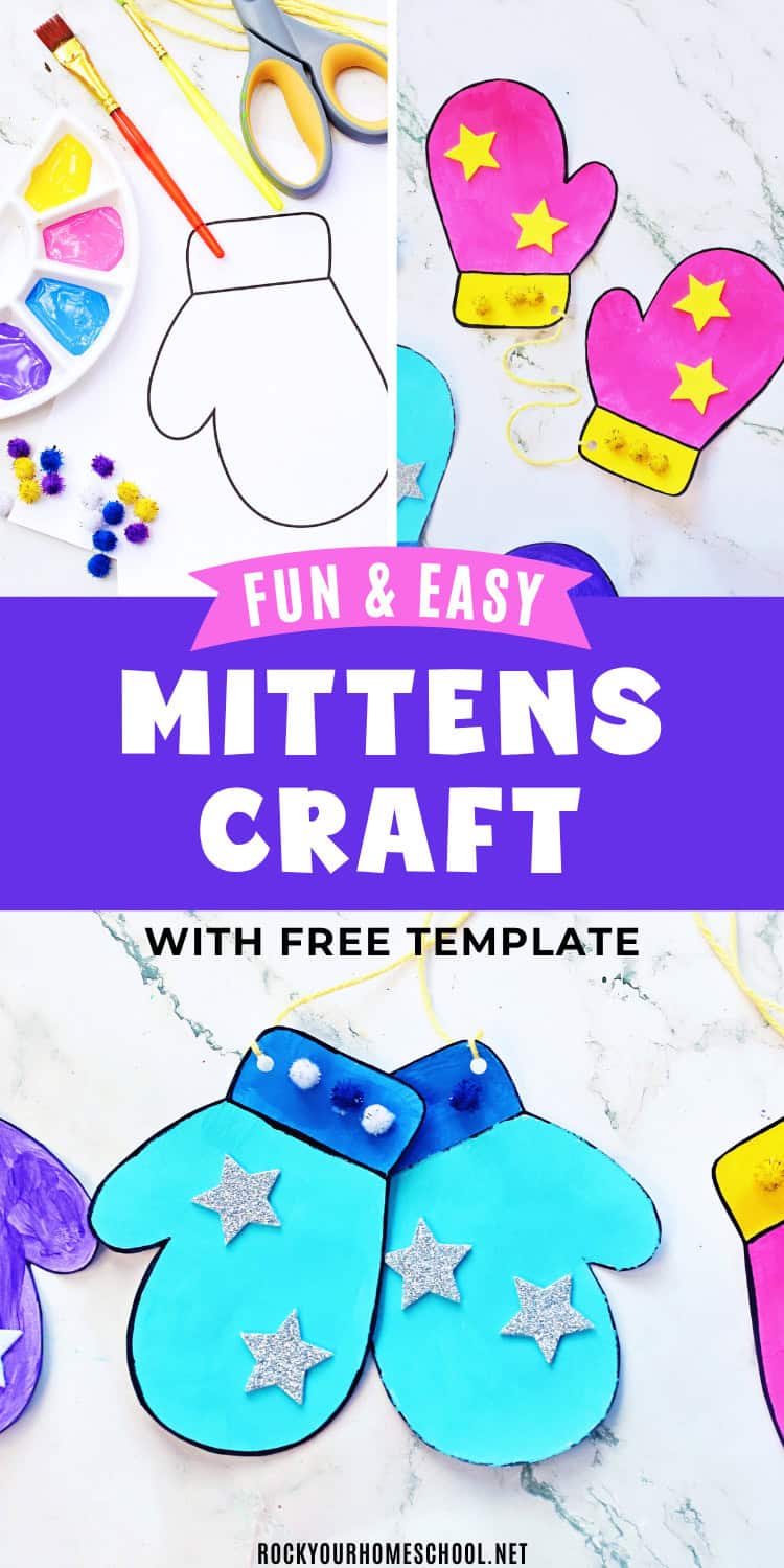 Paper Mittens Craft For Kids To Have Winter Fun (Free Template)- Rock ...