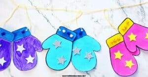Paper Mittens Craft For Kids To Have Winter Fun (Free Template)- Rock ...
