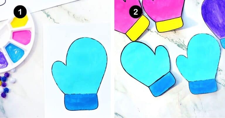Paper Mittens Craft For Kids To Have Winter Fun (Free Template)- Rock ...