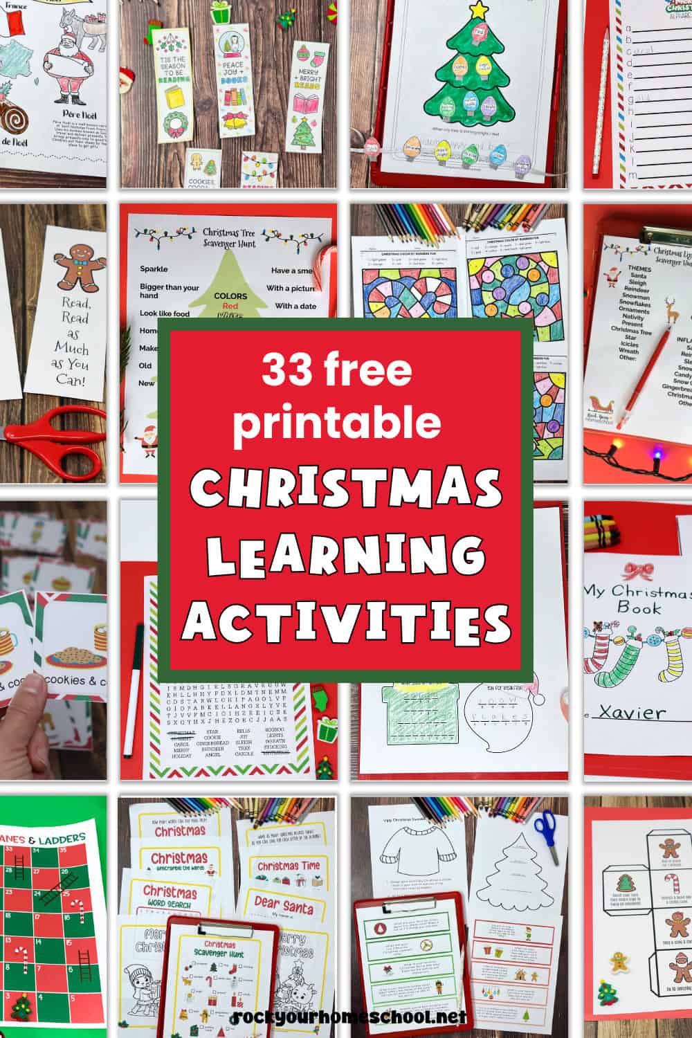 Christmas Learning Activities for Kids: 33 Free Printables to Enjoy ...