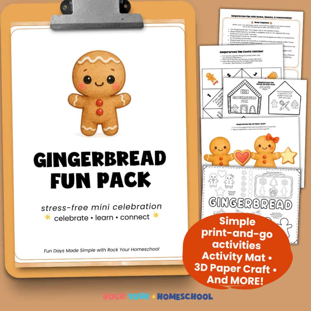 Gingerbread Fun Pack: Print-and-Go Holiday Activities for Kids- Rock ...