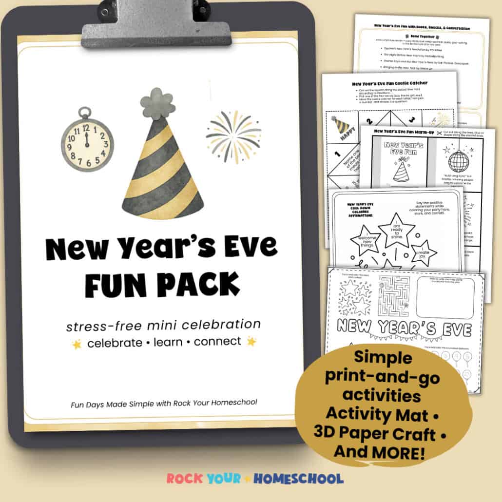 New Year's Eve Fun Pack for Kids (Printable Activities)- Rock Your ...