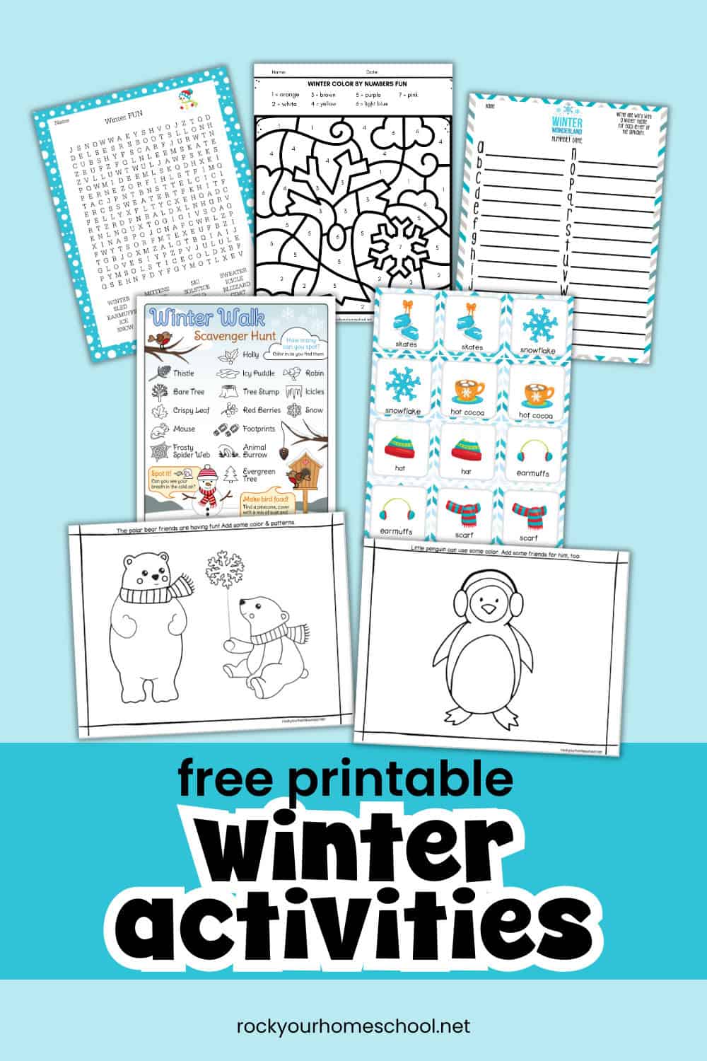 11 Free Printable Winter Activities for Kids to Enjoy- Rock Your Homeschool