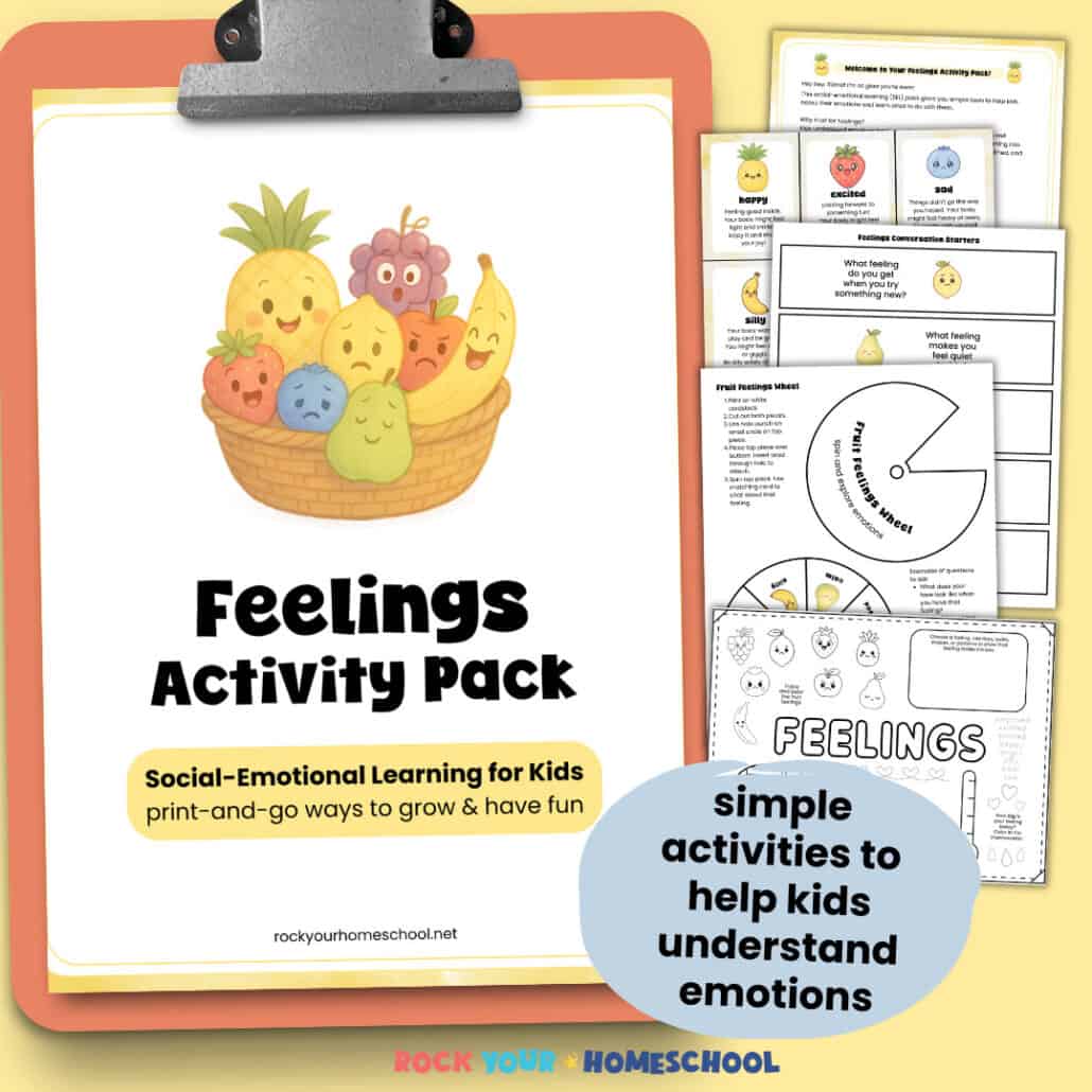 Feelings Activity Pack for Kids- Rock Your Homeschool