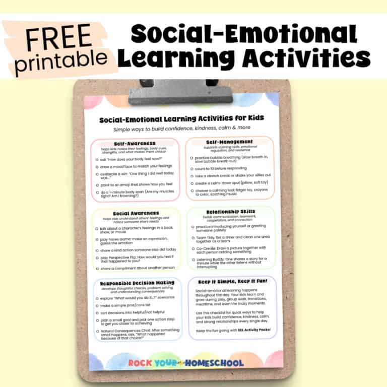 Social-Emotional Learning Activities For Kids (with Free Checklist ...