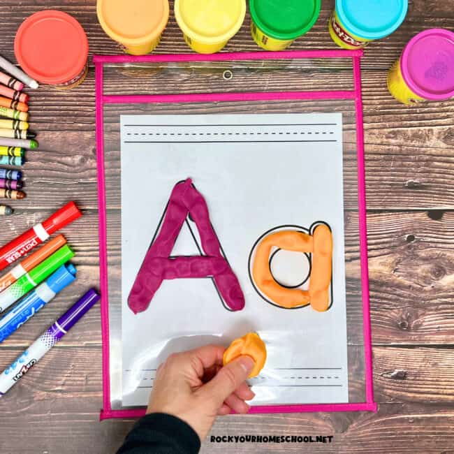 Free Alphabet Playdough Mats For Hands-On Learning Fun - Rock Your ...
