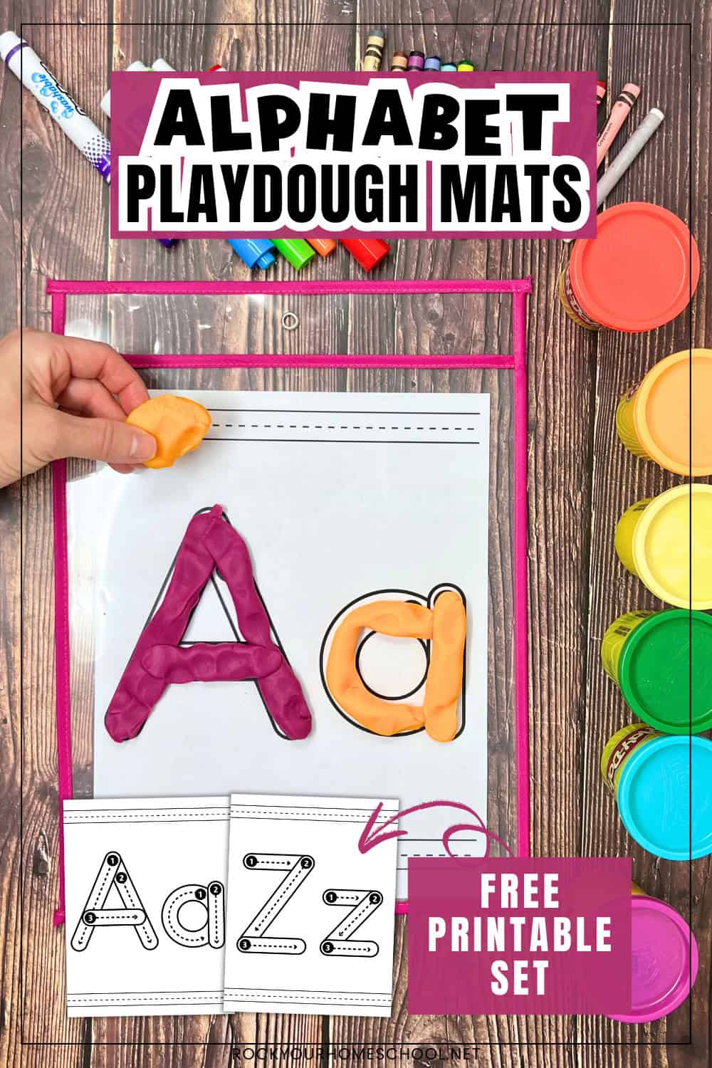 Free Alphabet Playdough Mats For Hands-On Learning Fun - Rock Your ...