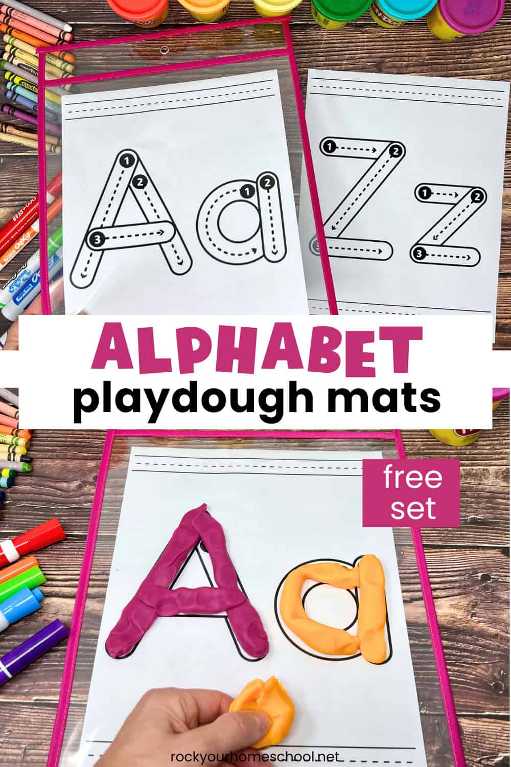 Free Alphabet Playdough Mats For Hands-On Learning Fun - Rock Your ...
