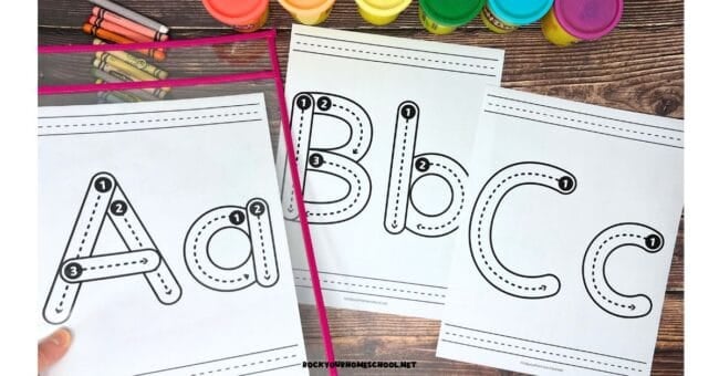 Free Alphabet Playdough Mats For Hands-On Learning Fun - Rock Your ...
